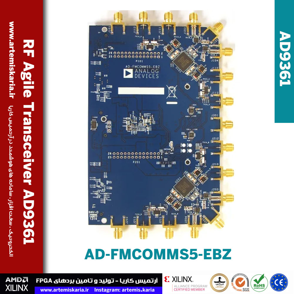 برد ارژینال آنالوگ دیوایسز - AD-FMCOMMS5-EBZ - برد مبدل آنالوگ به ...