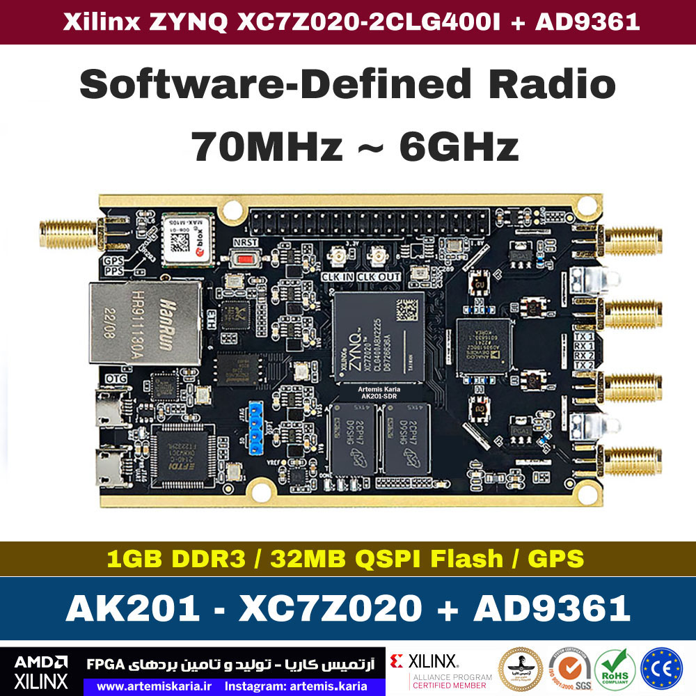 SDR Software Defined Radio ZYNQ 7020 + AD9361 || آرتمیس کاریا