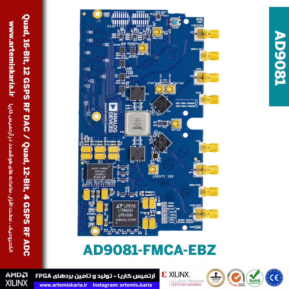 برد ارژینال آنالوگ دیوایسز - AD9081-FMCA-EBZ - برد مبدل دیجیتال به آنالوگ و آنالوگ به دیجیتال ...